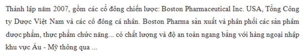 CÔNG TY CỔ PHẦN DƯỢC PHẨM BOSTON VIỆT NAM tuyển dụng - Việc làm - Joboko